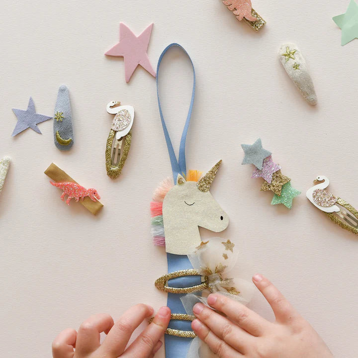 Rainbow Unicorn Hair Clip Hanger - Rockahula | Grace and Fox